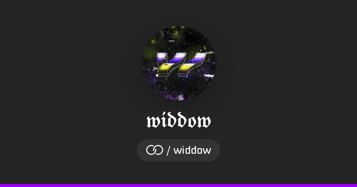 𝖜𝖎𝖉𝖉𝖔𝖜 (/widdow) · solo.to