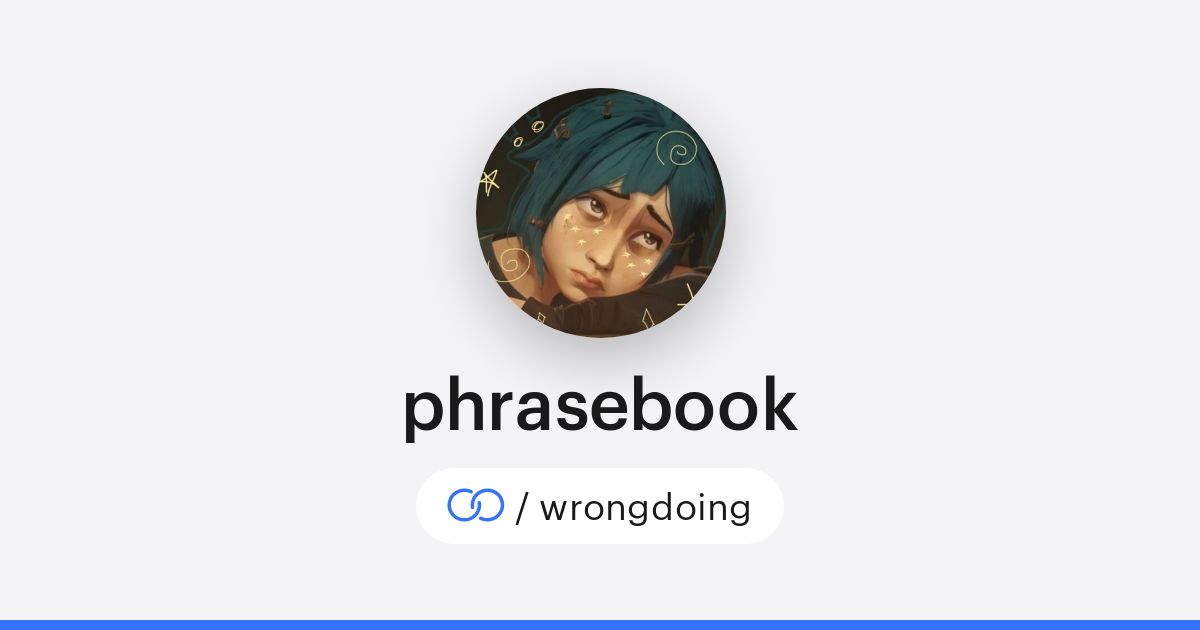 phrasebook (/wrongdoing) · solo.to