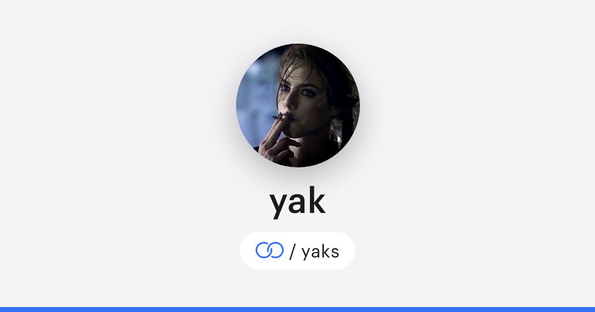 yak (/yaks) · solo.to