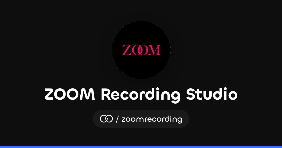 ZOOM Recording Studio (/zoomrecording) · solo.to